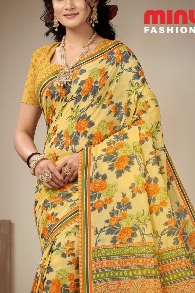Jasmine Cotton Printed Saree 3270